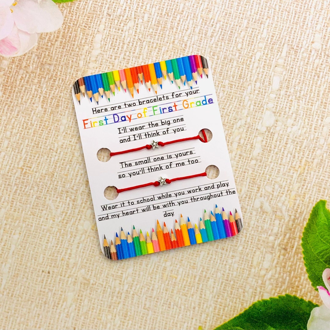 First Day of First Grade Bracelet Boy, Going to 1st Grade Gift for ...