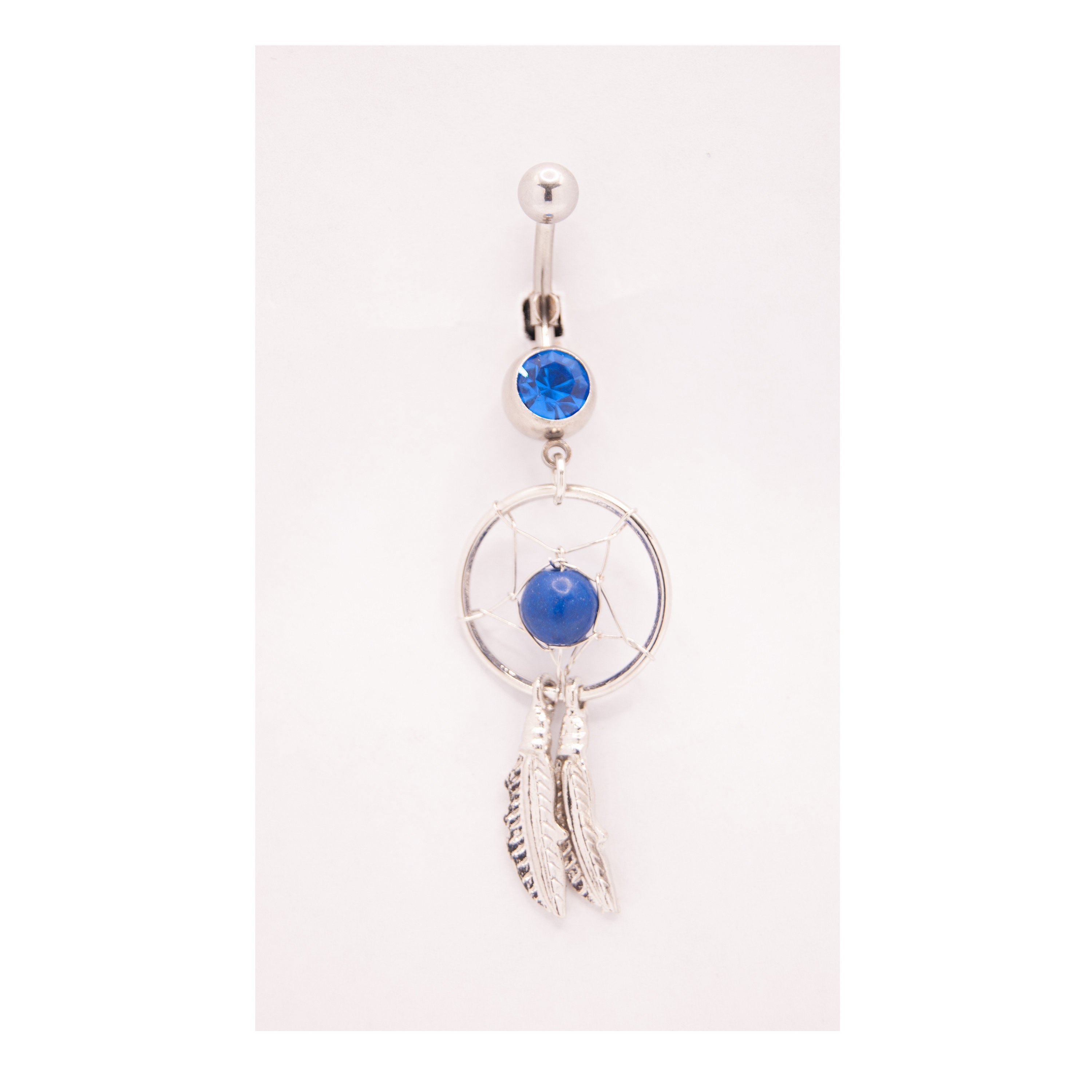 Blue Belly Button Ring Belly Button Jewelry Dangle Beach - Etsy
