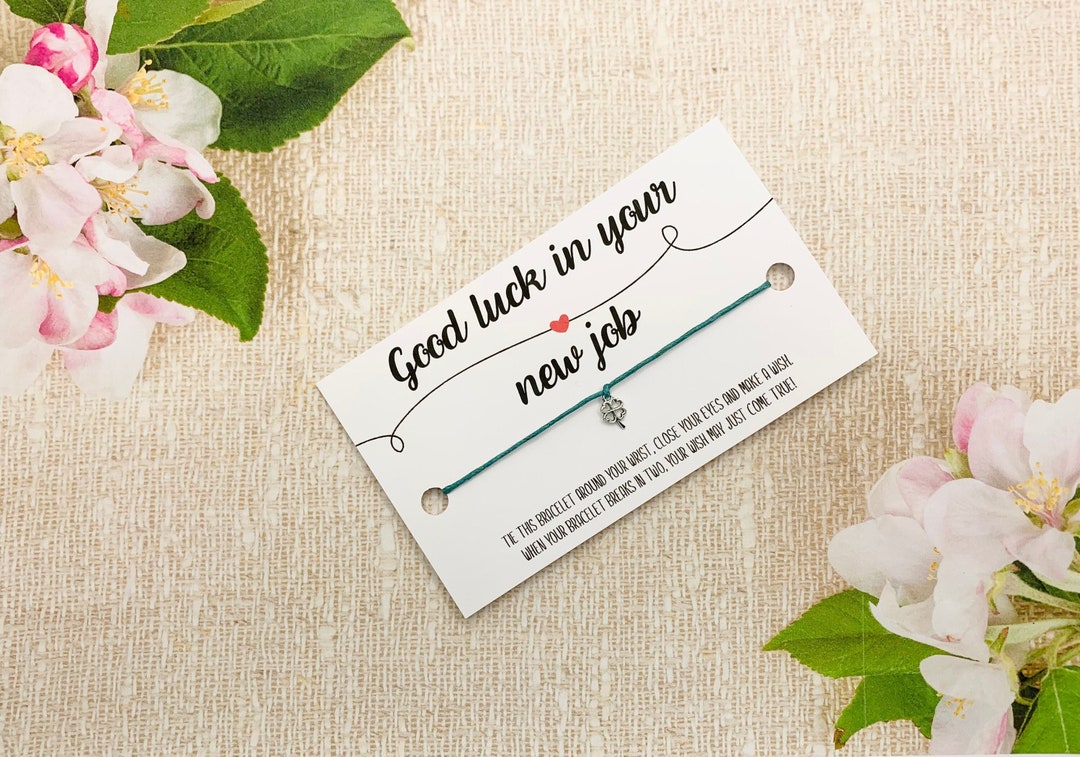 Good Luck New Job Wish Bracelet, Good Luck Bracelet for Women, New Job ...