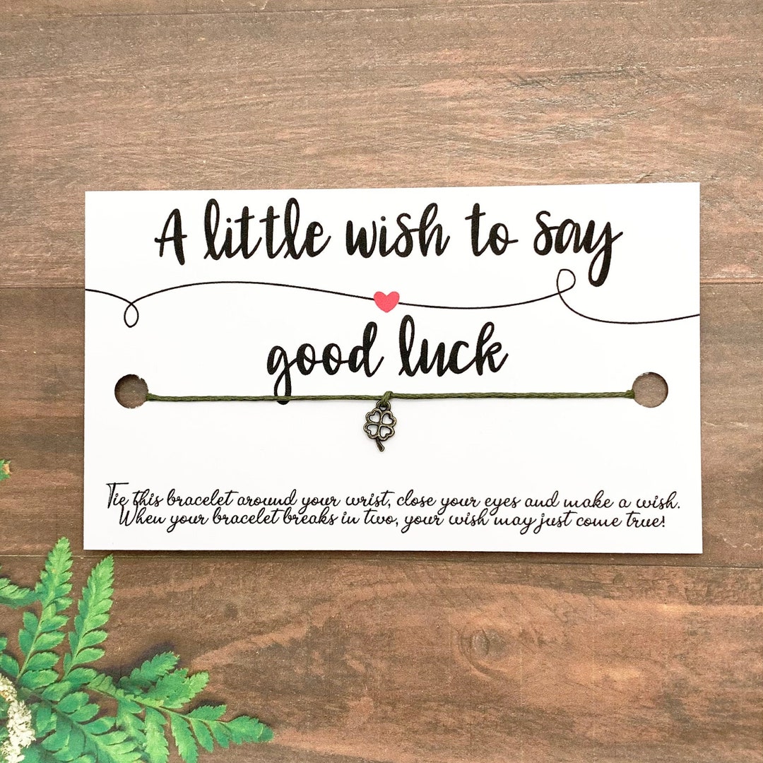 Good Luck Wish Bracelet, Good Luck New Job Bracelet, Good Luck at ...