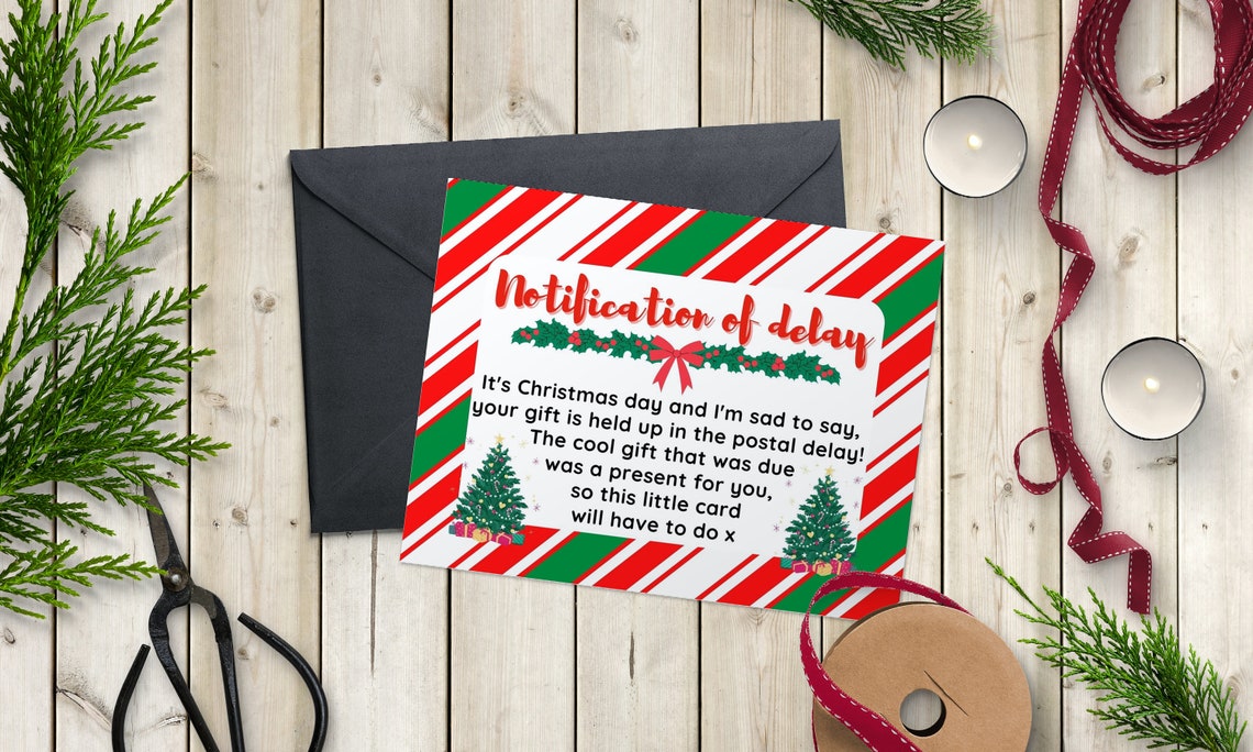 Delayed Christmas Gift Poem, Delayed Gift for Grandma, Your Gift is on ...