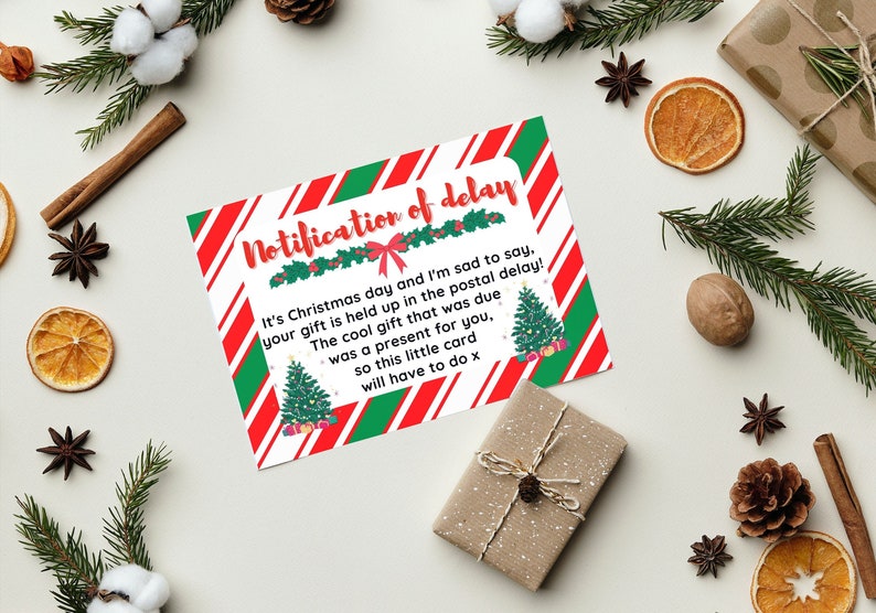 Delayed Christmas Gift Poem, Delayed Gift for Grandma, Your Gift is on ...