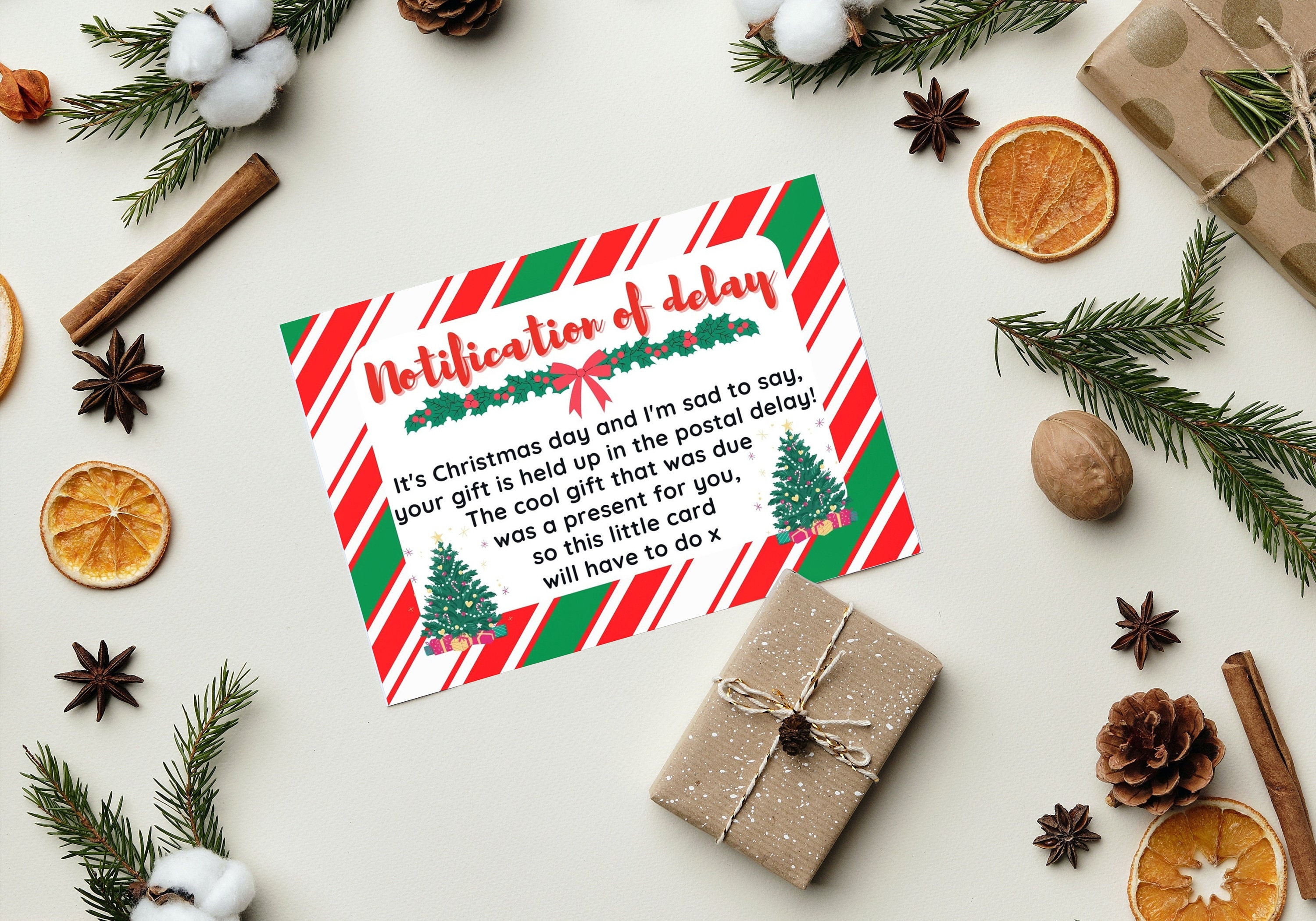 Delayed Christmas Gift Poem, Delayed Gift for Grandma, Your Gift is on ...