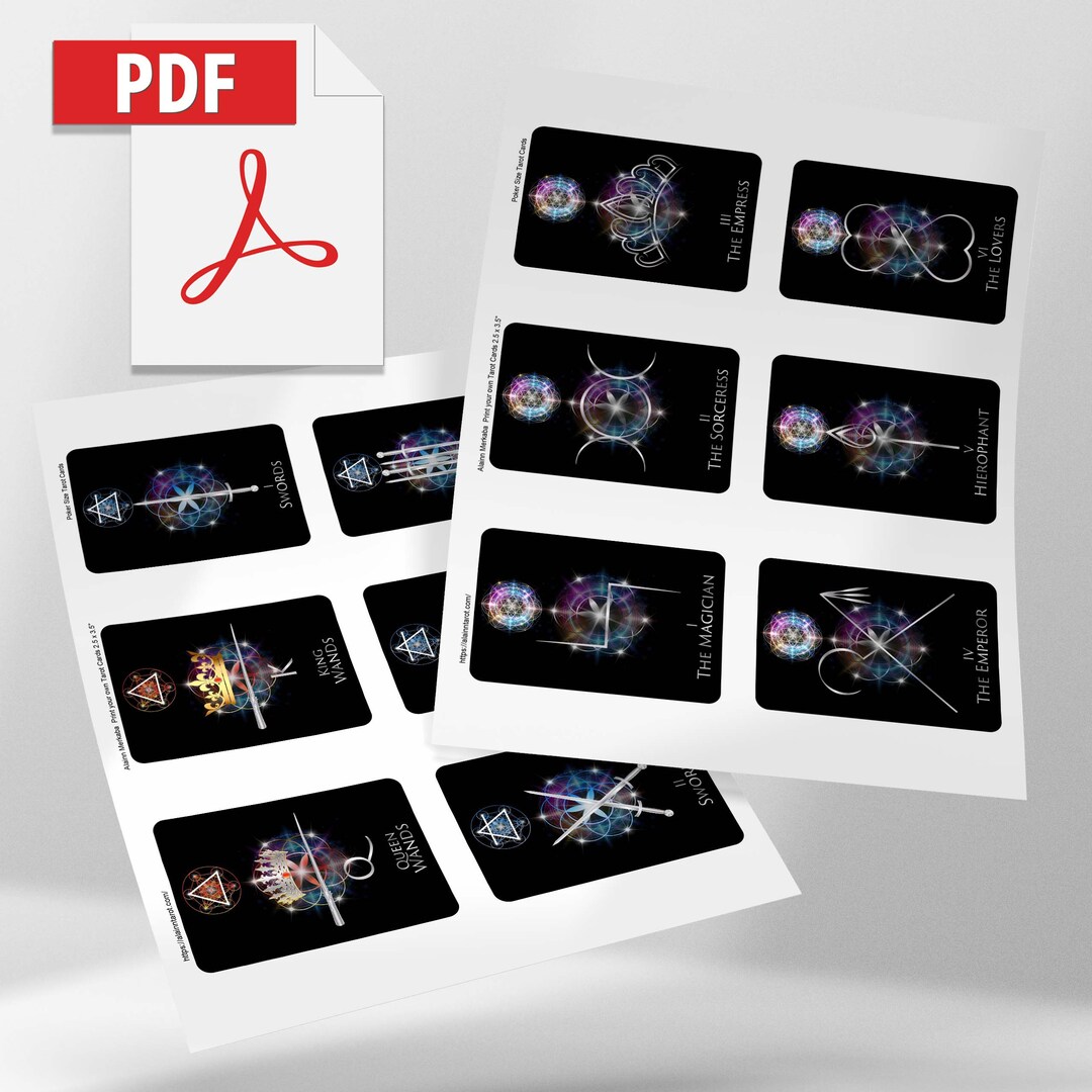 Print Your Own 78 Card Alainn Merkabah Tarot Deck, Digital File PDF ...