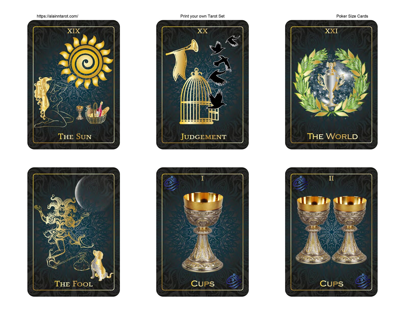 Print Your Own 78 Card Alainn Tarot Deck Digital File PDF - Etsy