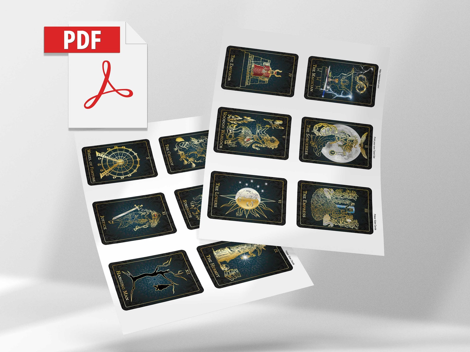 Print Your Own 78 Card Alainn Tarot Deck Digital File PDF - Etsy