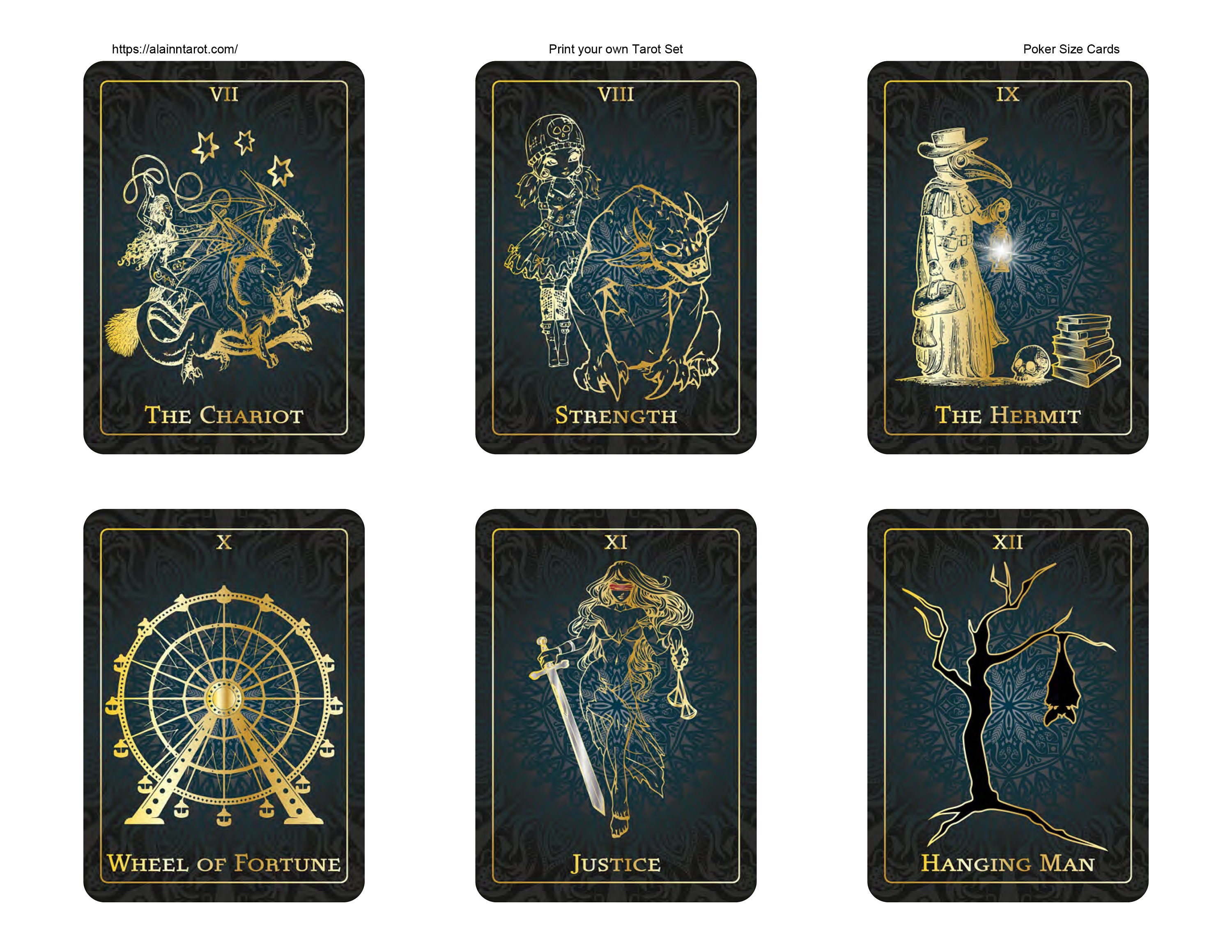 Print Your Own 78 Card Alainn Tarot Deck Digital File PDF - Etsy