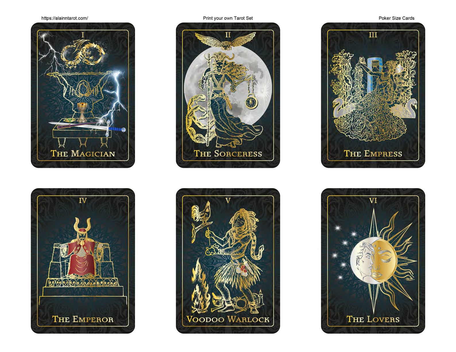 Print Your Own 78 Card Alainn Tarot Deck Digital File PDF - Etsy