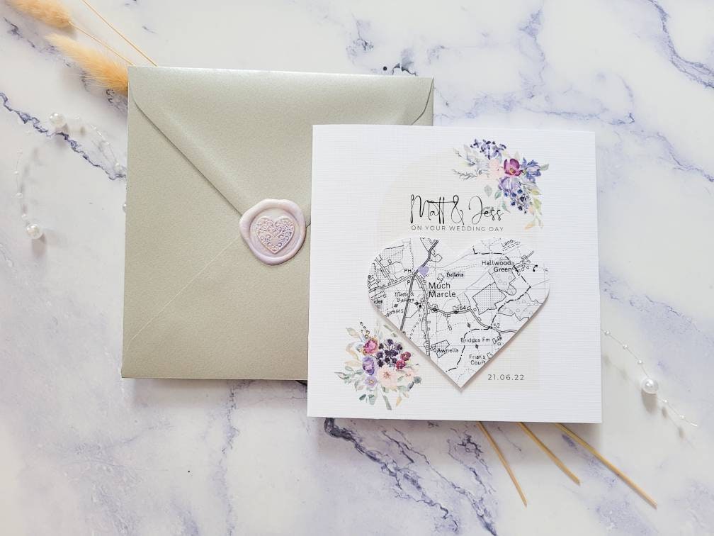 Personalised Location Map of Anywhere With Date Couple Wedding - Etsy