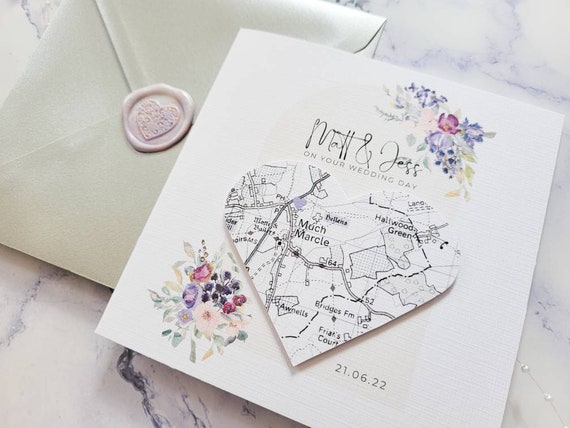 Personalised Location Map of Anywhere With Date Couple Wedding - Etsy UK
