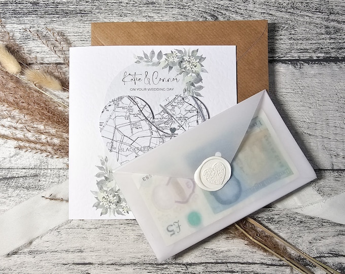 Personalised Gift Envelope for Engagement or Wedding Gift, Personalised ...