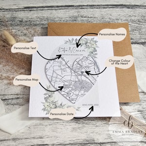 Personalised Location Map of Anywhere With Date Couple Wedding - Etsy