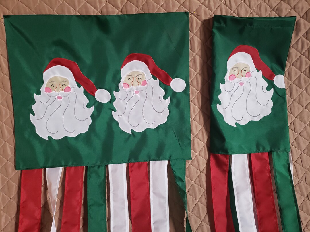 Santa Face Windsock - Etsy