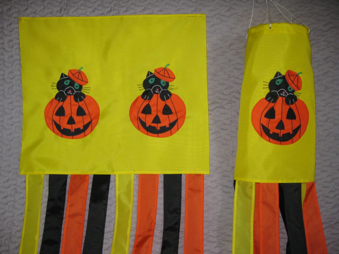 Pumpkin Cat Windsock - Etsy