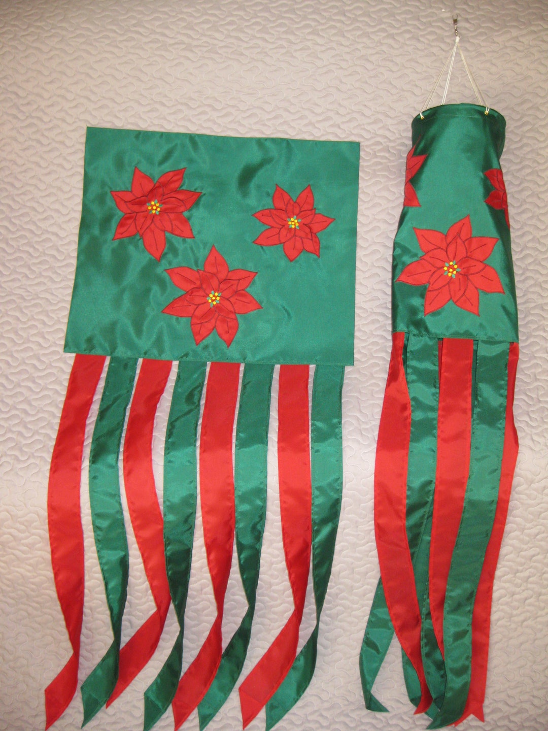 Poinsettia Windsock - Etsy