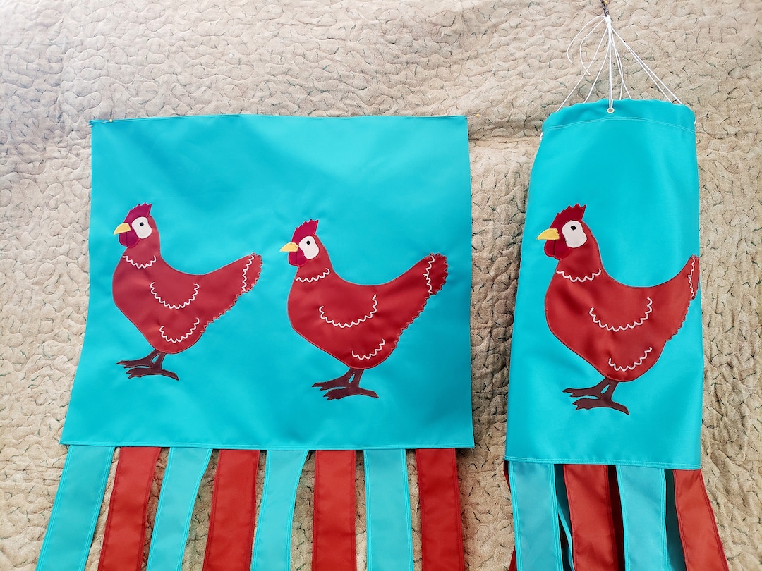 Chicken, Rust Windsock - Etsy