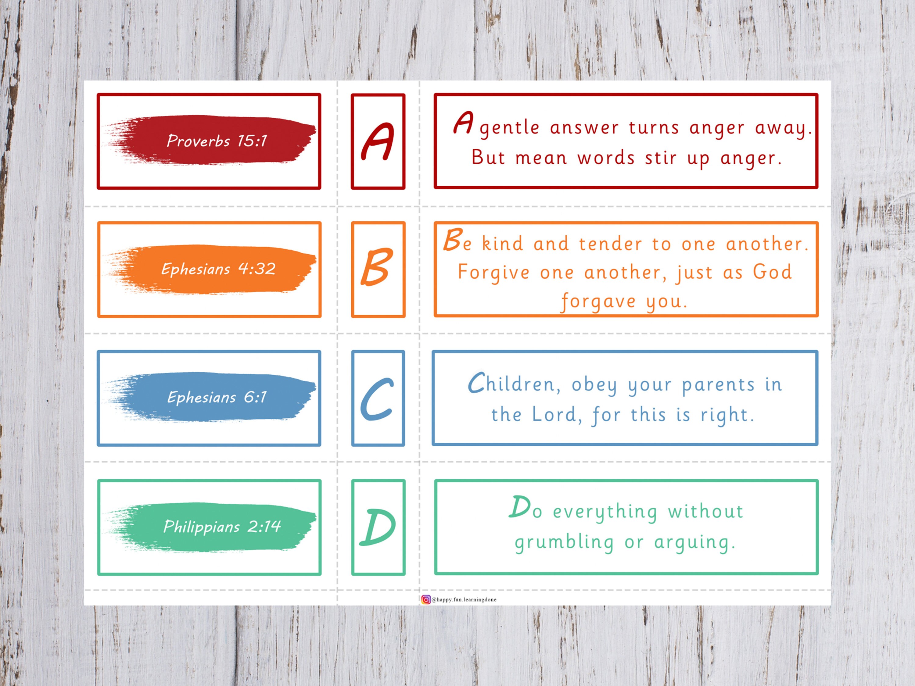Printable A-Z of Scriptures Matching Game - Etsy