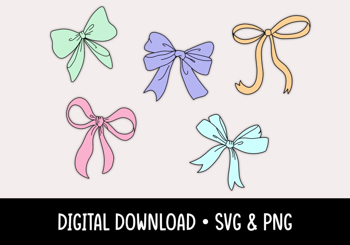Ribbon SVG Bow Bundle - Etsy