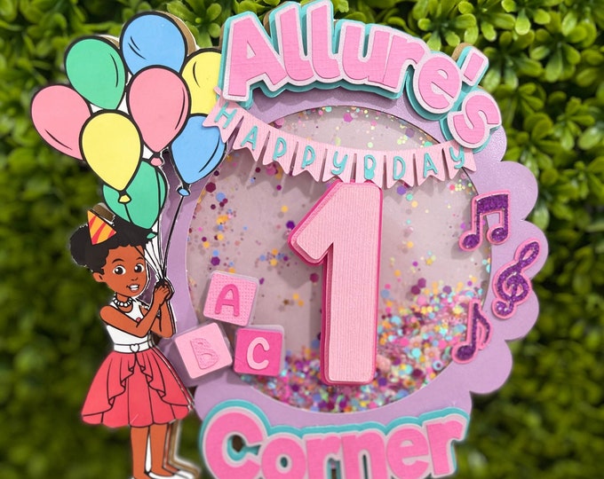 Grace Corner Birthday | Custom Cake Shaker Topper | 3D Topper - Etsy