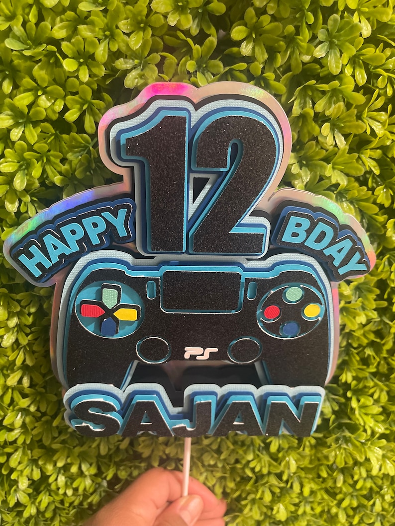 Gamer Cake Topper Video Game Cake Topper Gamer Decor Cake - Etsy