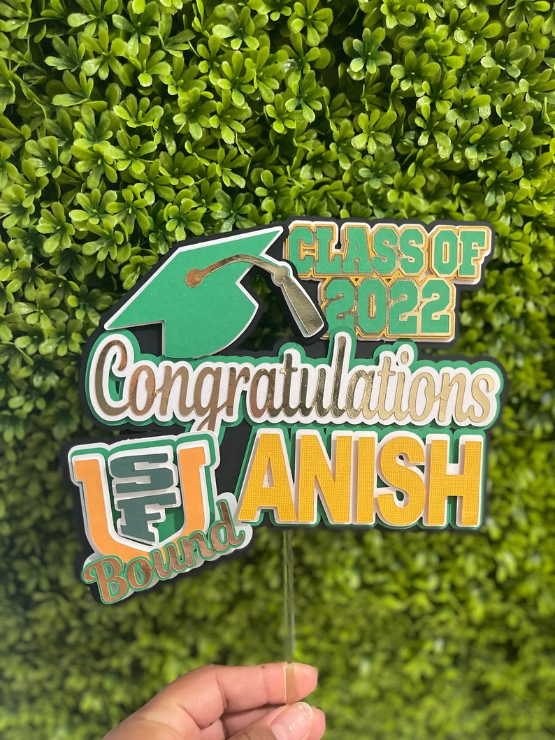 Grad Cake Topper | Graduation Cake Topper | College Decor Cake Topper ...