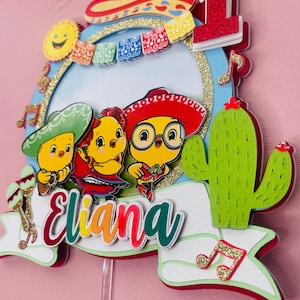 Canticos Los Pollitos Cake Topper | Birthday Topper | Mexican Fiesta ...