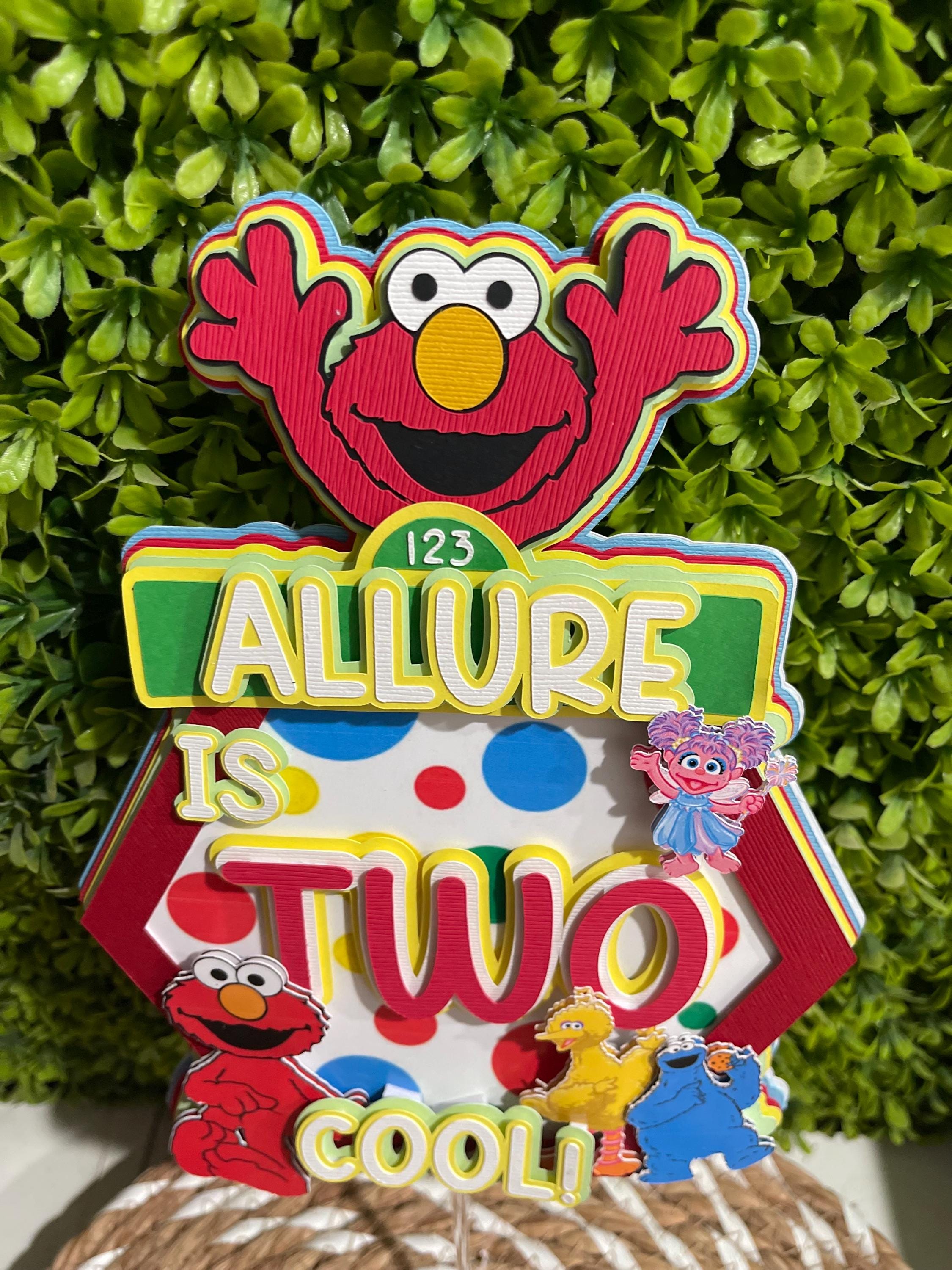 Red Street Monster Cake Topper | Elmo Birthday Party | Kids Cake ...