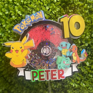 Shaker Cake Topper | Poke Mon Topper | Custom Topper | Birthday Topper ...