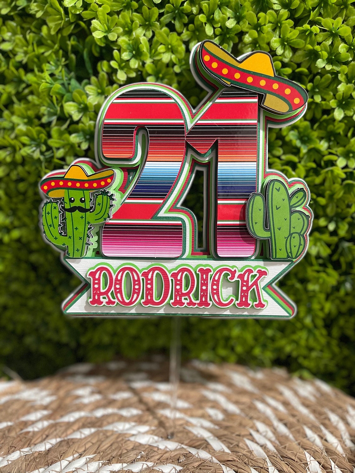 Fiesta Cake Topper | 3D Topper México - Etsy
