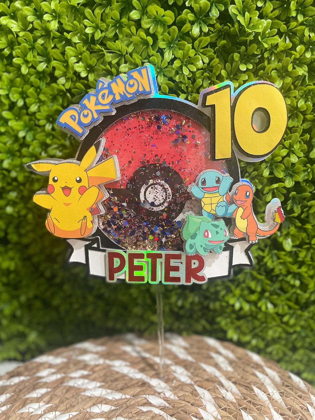 Shaker Cake Topper | Poke Mon Topper | Custom Topper | Birthday Topper ...