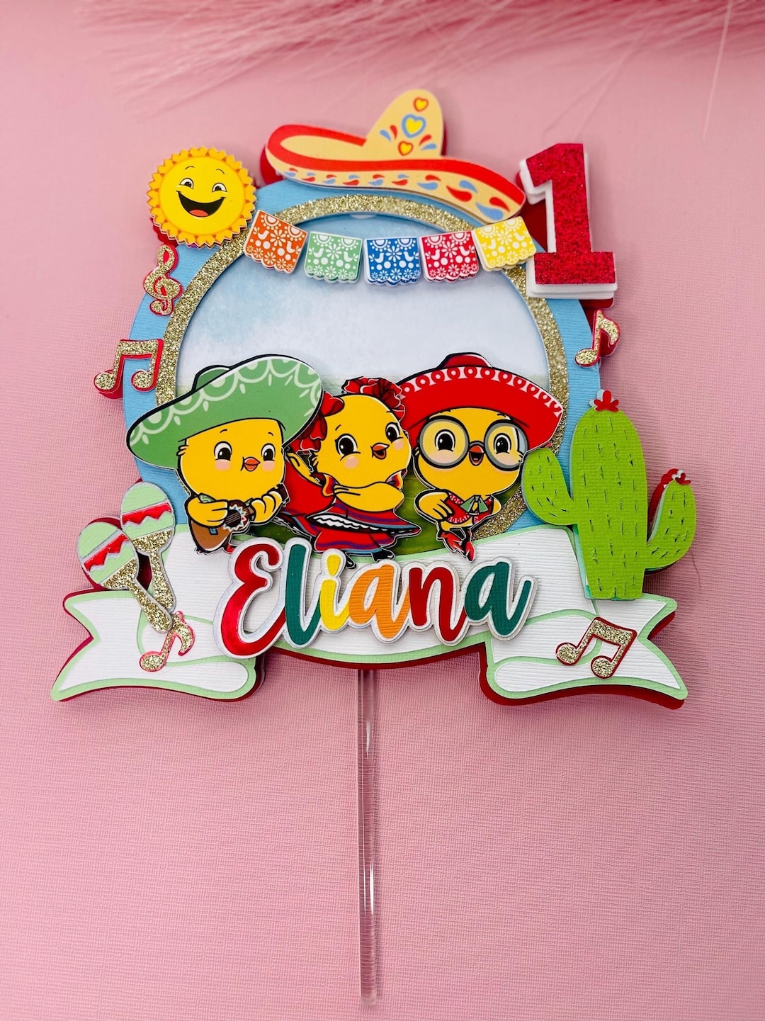 Canticos Los Pollitos Cake Topper | Birthday Topper | Mexican Fiesta ...