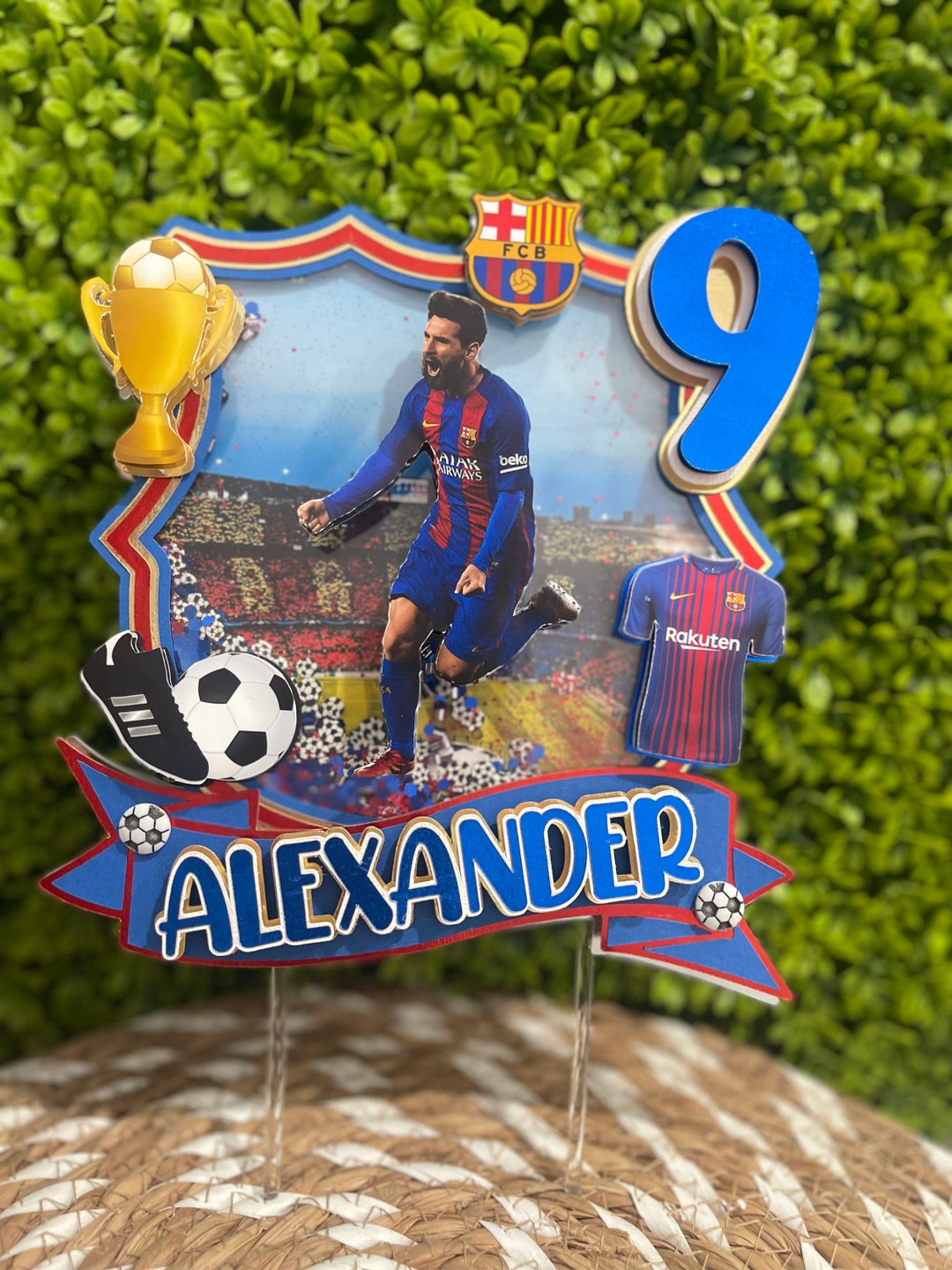 Personalized Soccer Player Cake Topper: Messi Theme - Etsy