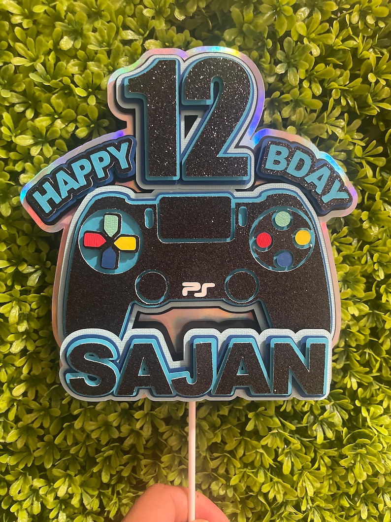 Gamer Cake Topper Video Game Cake Topper Gamer Decor Cake - Etsy