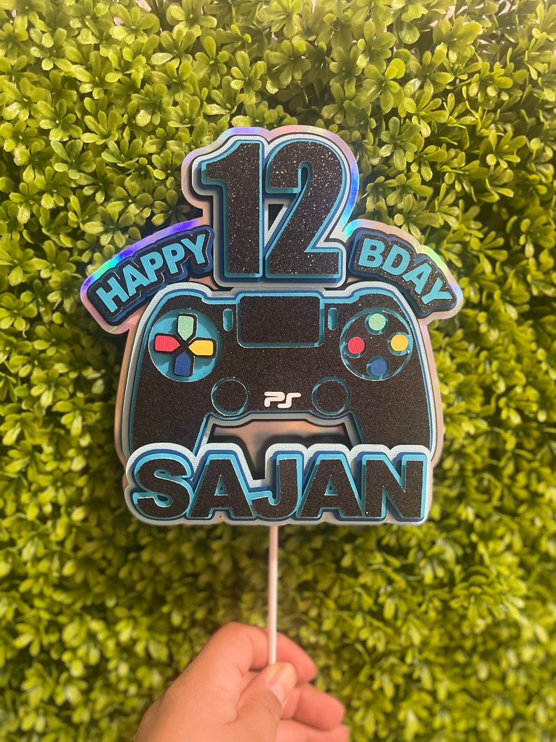 Gamer Cake Topper Video Game Cake Topper Gamer Decor Cake - Etsy