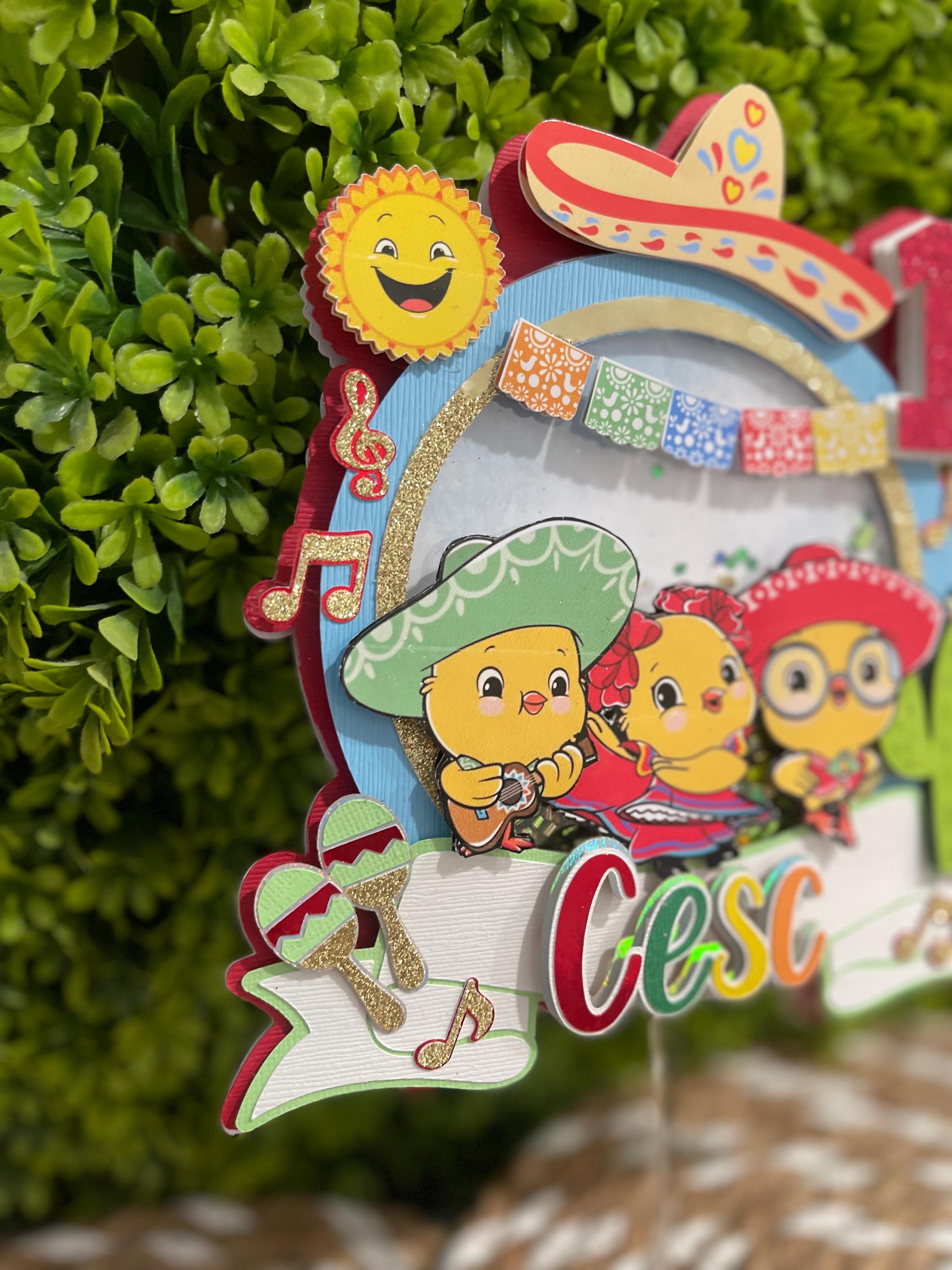 Canticos Los Pollitos Cake Topper | Birthday Topper | Mexican Fiesta ...