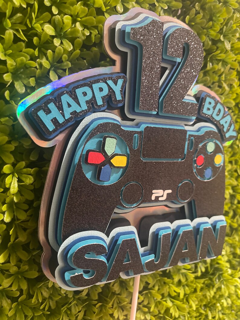 Gamer Cake Topper Video Game Cake Topper Gamer Decor Cake - Etsy