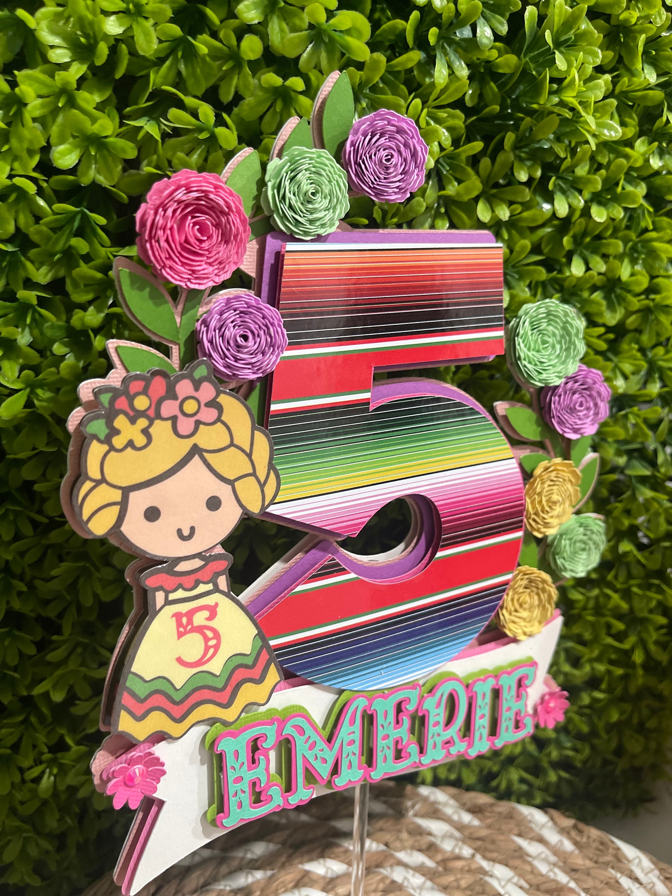 Custom Fiesta Cake Topper: 3D Cinco De Mayo Party Decor - Etsy