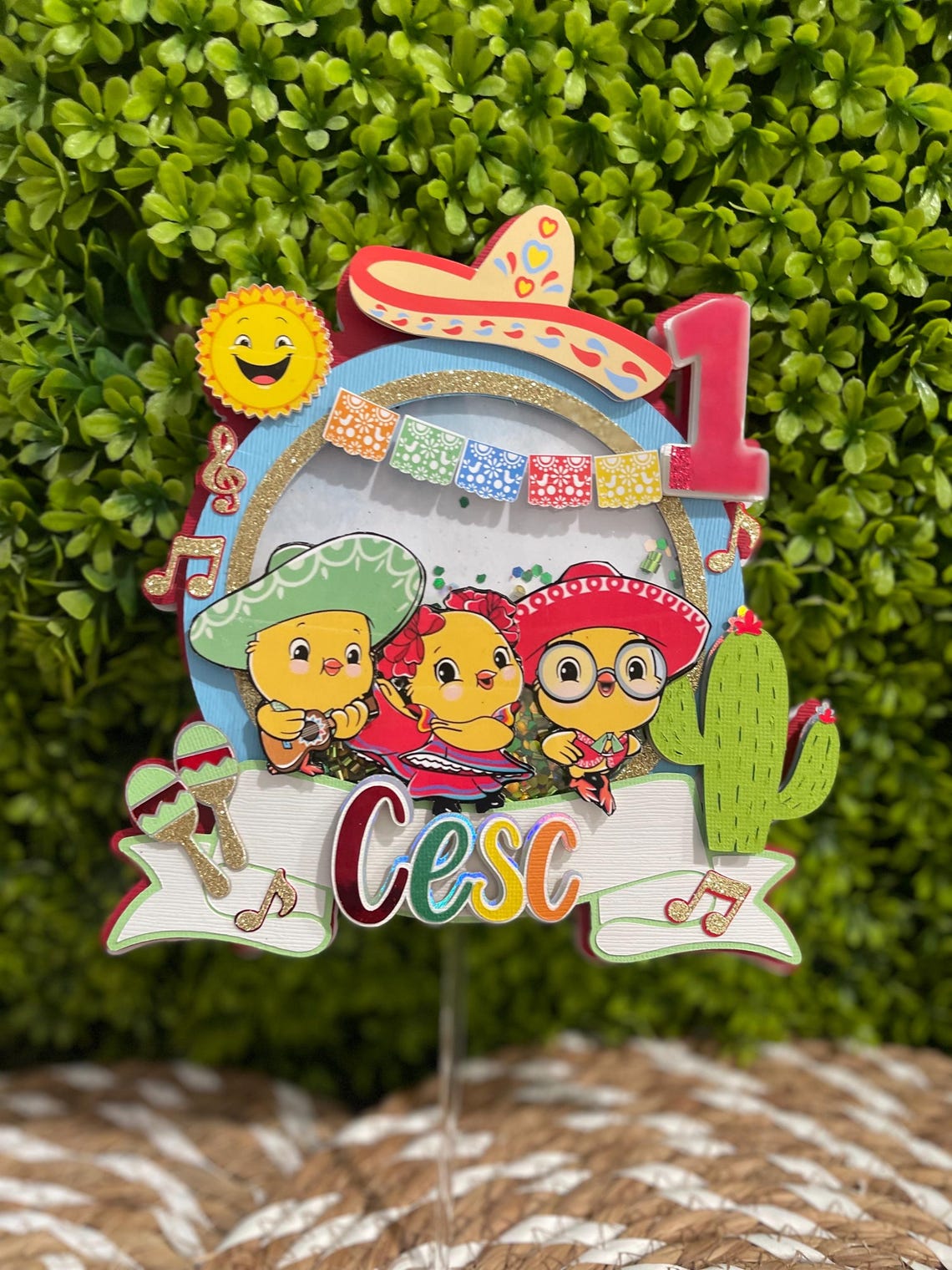 Canticos Los Pollitos Cake Topper | Birthday Topper | Mexican Fiesta ...