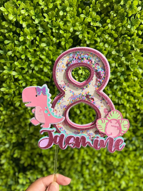 Dinosaur Cake Topper Dino Shaker Topper Birthday Theme - Etsy