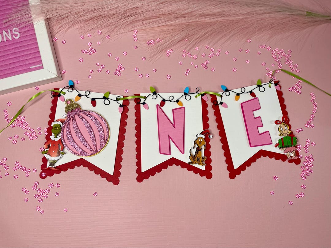 Grinchmas Milestone Banner | the Grinch Birthday Banner | First ...