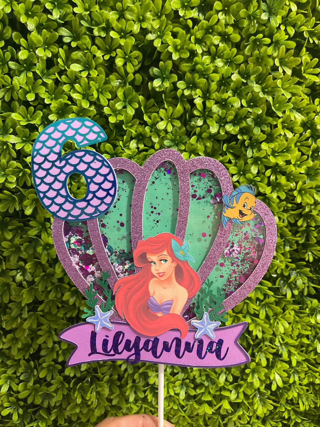 Mermaid Shakeable Cake Topper | Ariel Cake Topper | the Little Mermaid ...