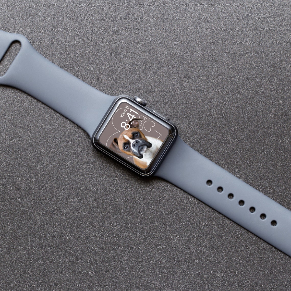 Boxer Apple Watch Background Dog Apple Watch Wallpaper Boxer Paw Print ...