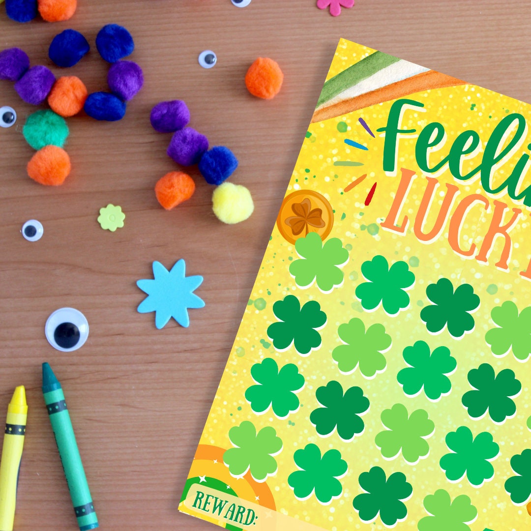 St. Patrick's Day Printable Reward Chart Behavior Kid Reading Chore ...