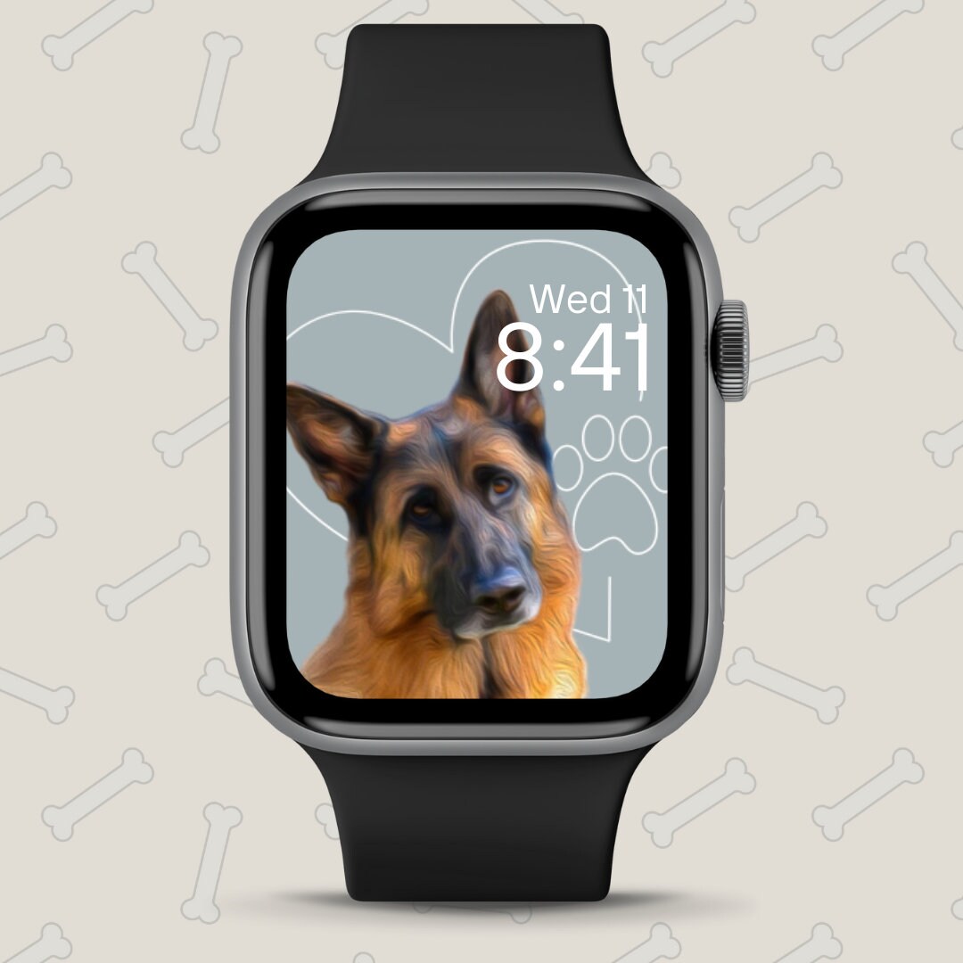German Shepherd Apple Watch Background Dog Watch Wallpaper German ...