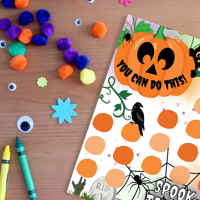 Halloween Reward Chart Behavior Chart Kid Reading Chore Chart Halloween ...