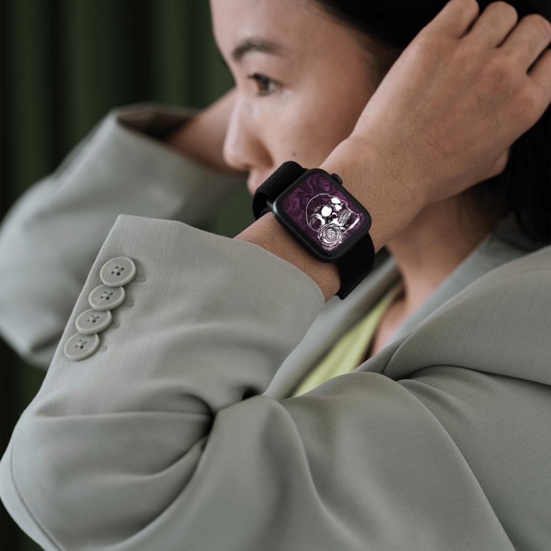 Dark Matching iPhone Wallpaper Raven Apple Watch Background Spooky ...