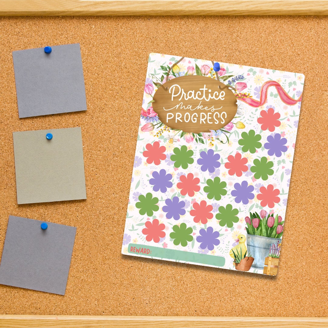 Spring Printable Reward Chart Spring Behavior Kid Flower Reading Chore ...