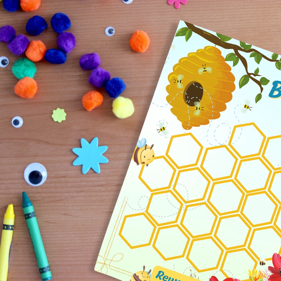 Bumble Bee Reward Chart Behavior Kid Reading Printable Chore Poster ...