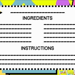 EDITABLE 90s Themed Set of 3 Recipe Cards Front and Back Retro Neon ...