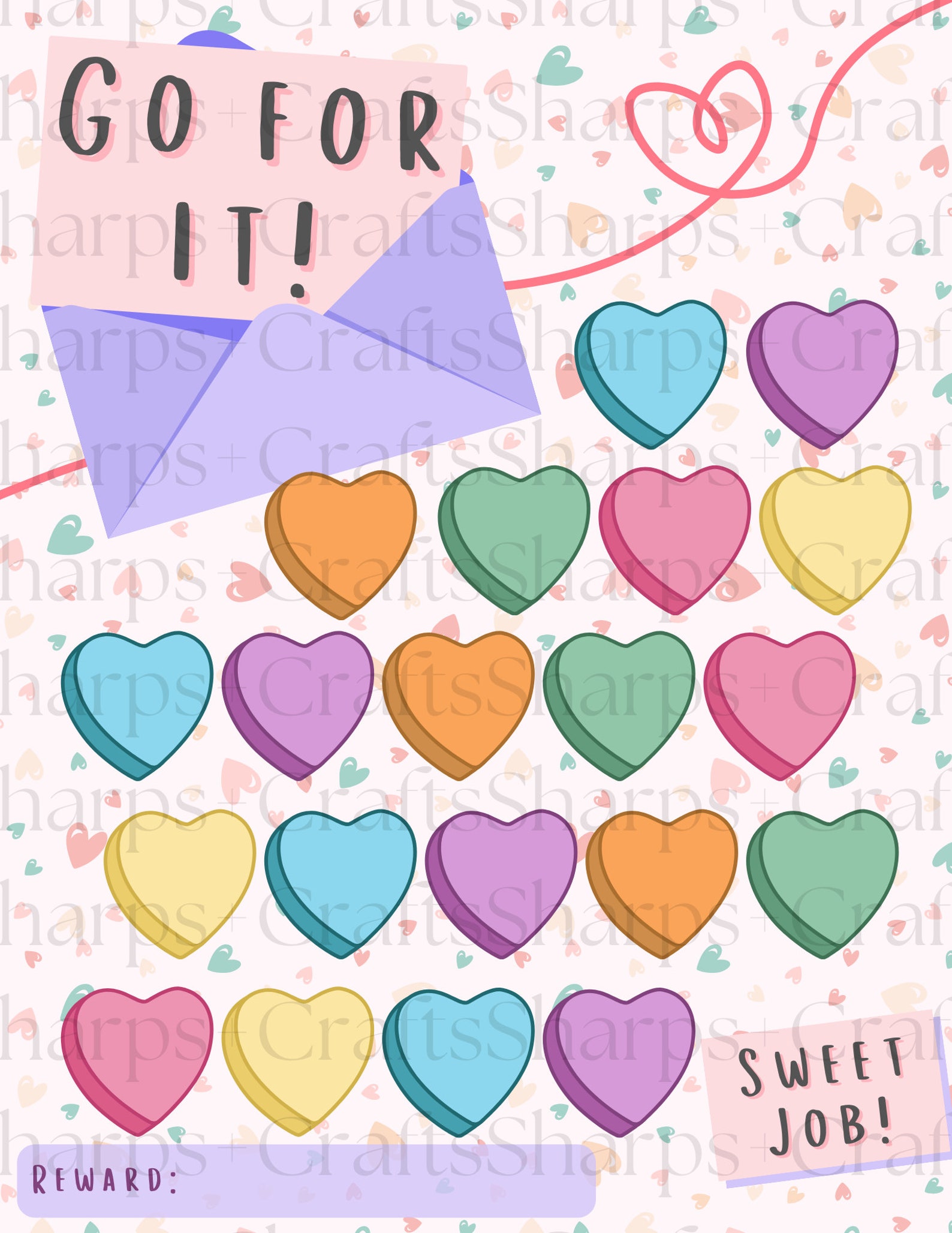 Valentine's Day Printable Reward Chart for Behavior Kid Reading Chore ...